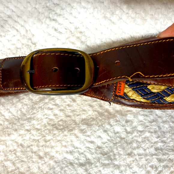 Levi's | Accessories | Vintage Levis Orange Tan Braided Belt | Poshmark